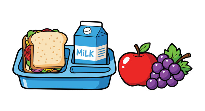 Healthy School Snack Clipart