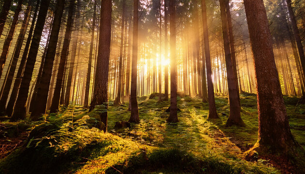 pine forest parallax background