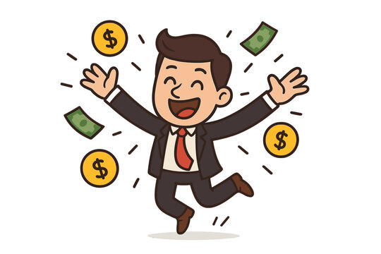 Win Money Cartoon