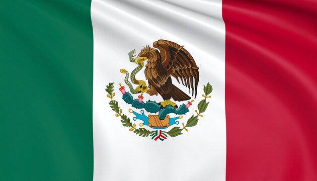 mexico flag drawing eagle