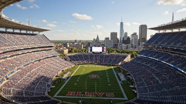 american football stadium top view