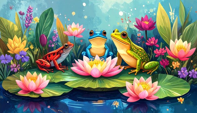 Frogs On Lily Pads Images – Browse 36,855 Stock Photos, Vectors, and ...