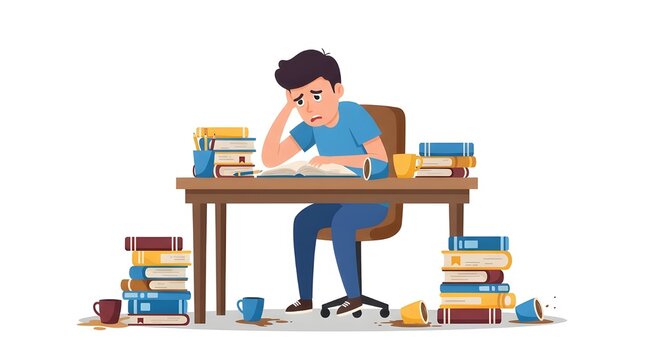 Exam Stress Cartoon Images – Browse 3,786 Stock Photos, Vectors, and ...