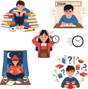 Exam Stress Cartoon Images – Browse 3,830 Stock Photos, Vectors, and ...
