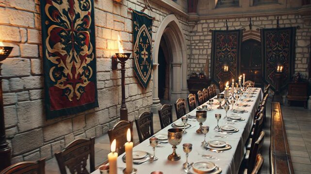 Medieval Banquet Table