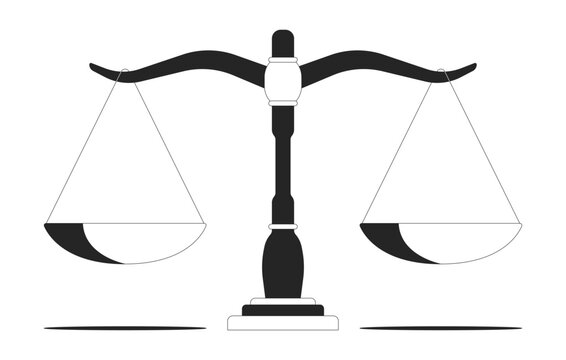 Law Balance Scale Cartoon