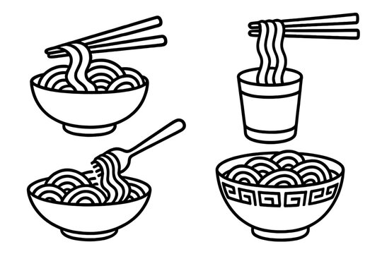 noodles vector art