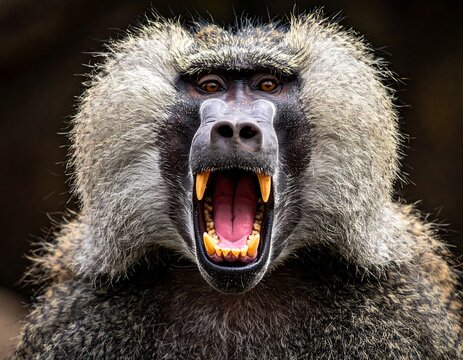 angry baboon