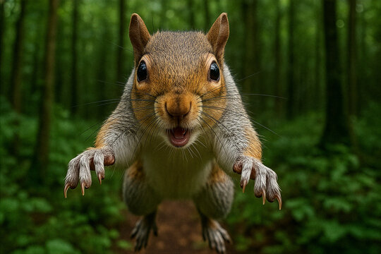 squirrel face close up