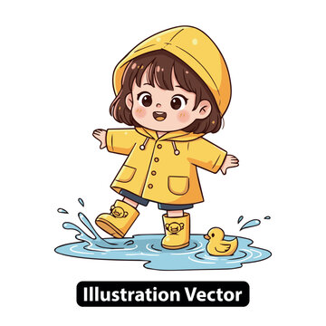 Cute Girl Duck Cartoon