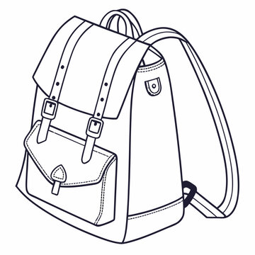 backpack outline simple