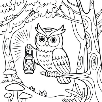 Paisley Owl Coloring Pages