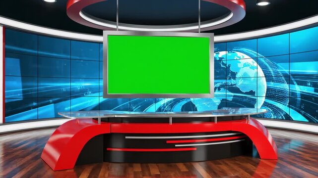 news studio setup background