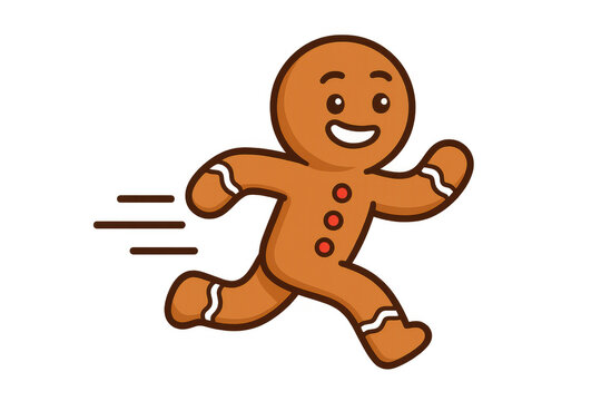 Gingerbread Man Running Gif