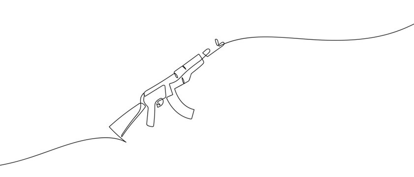 How To Draw A Ak 47 Step By Step