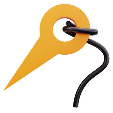 sewing needle threader drawing