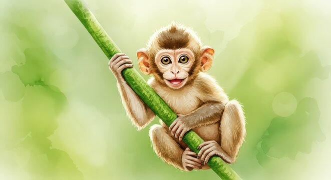 cute monkey background