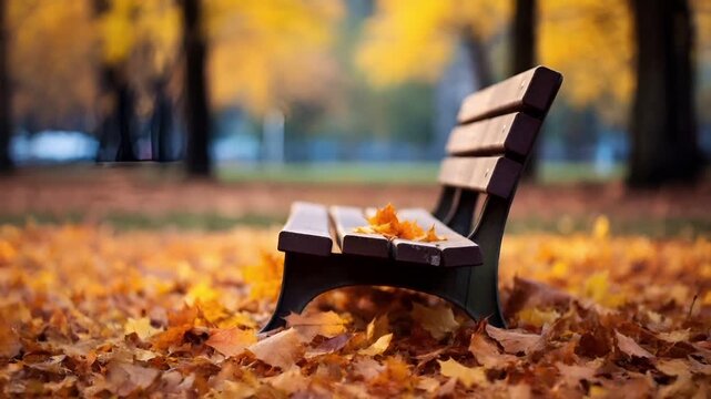 autumn bench