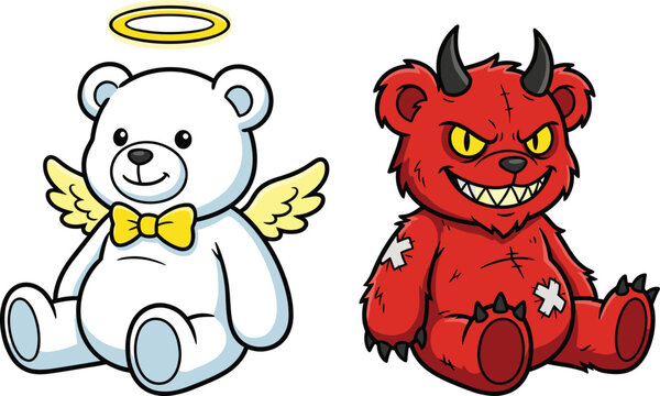 evil bear cartoon