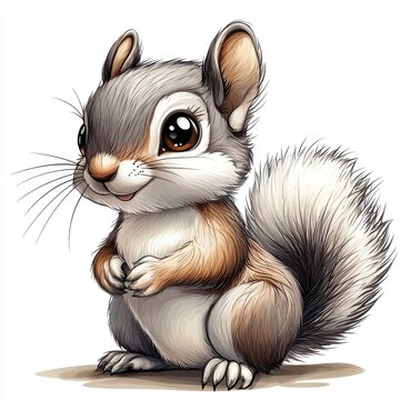 squirrel cartoon drawing