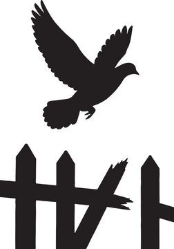 dove silhouette vector