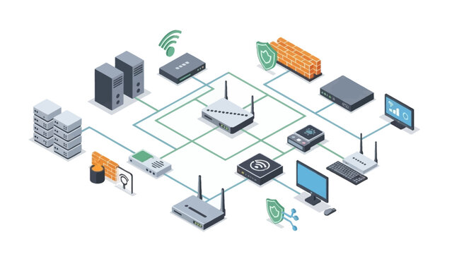 computer firewall drawing